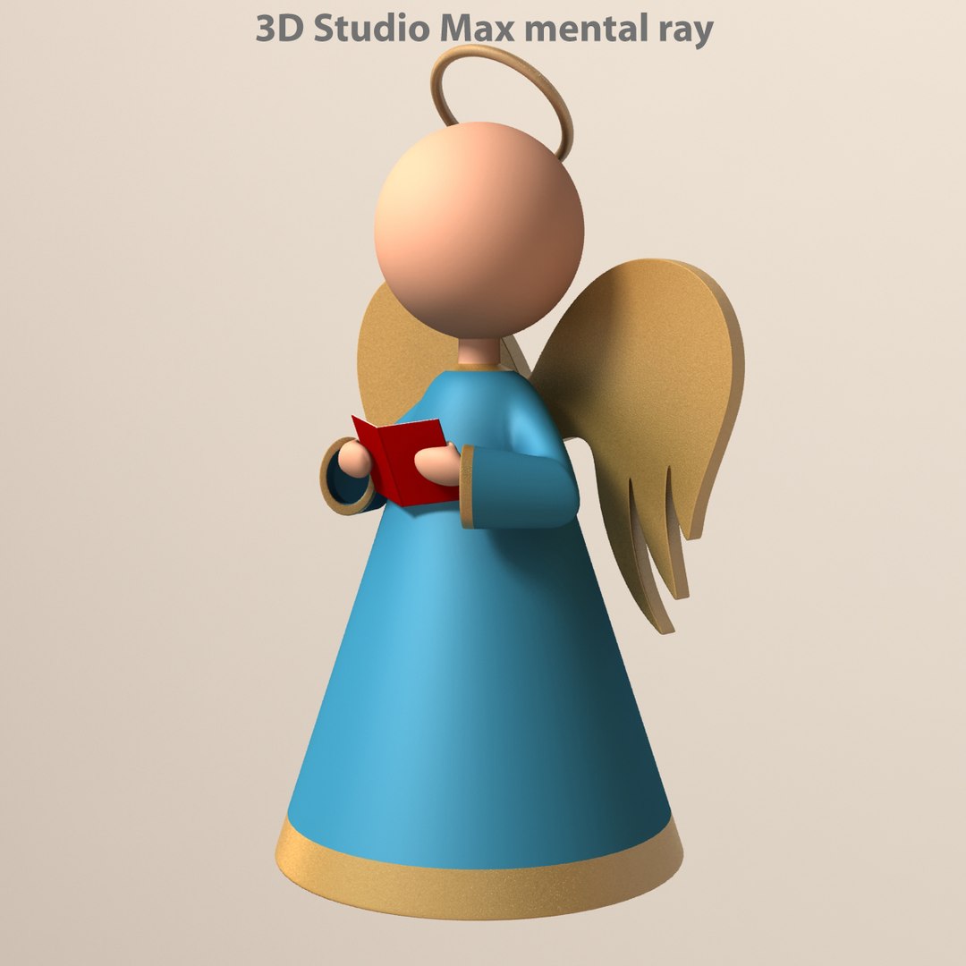 Angel Christmas Decorations 3d Obj