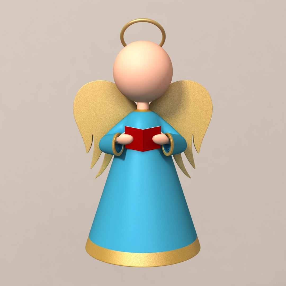 Angel Christmas Decorations 3d Obj