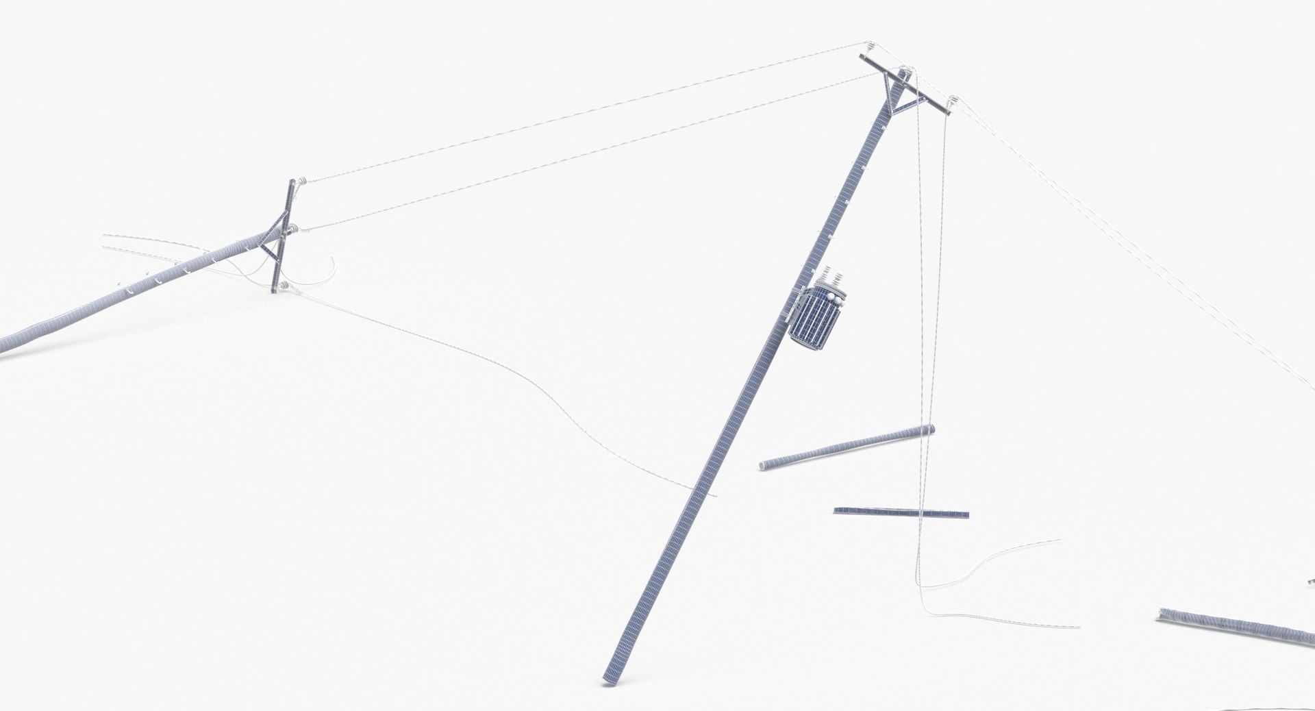 Telephone poles multiple 3D model - TurboSquid 2031984