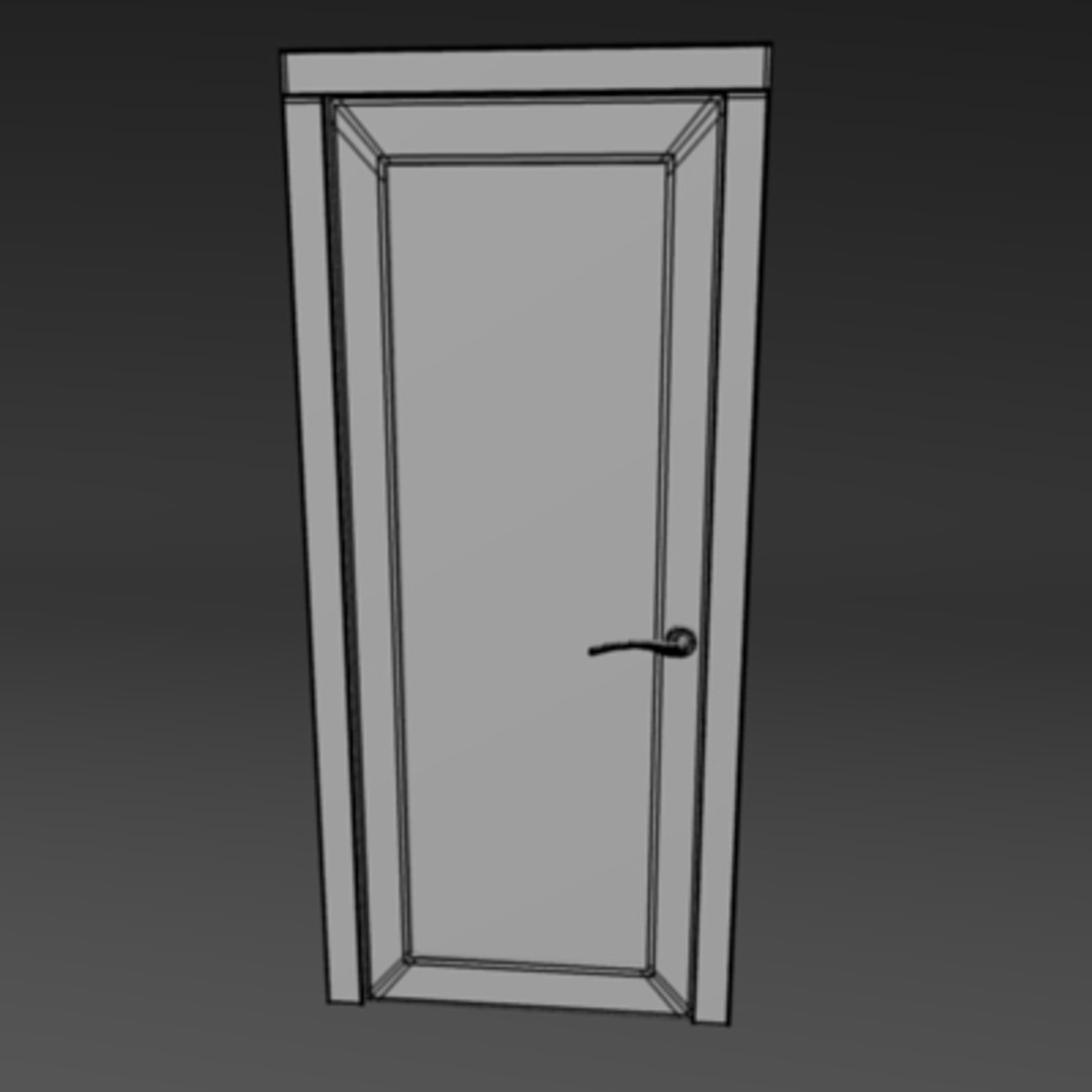 3d door set model