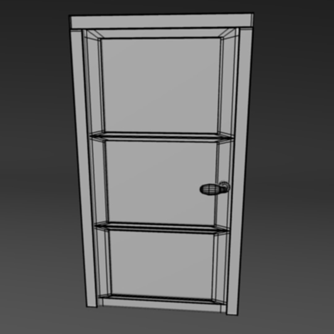 3d door set model