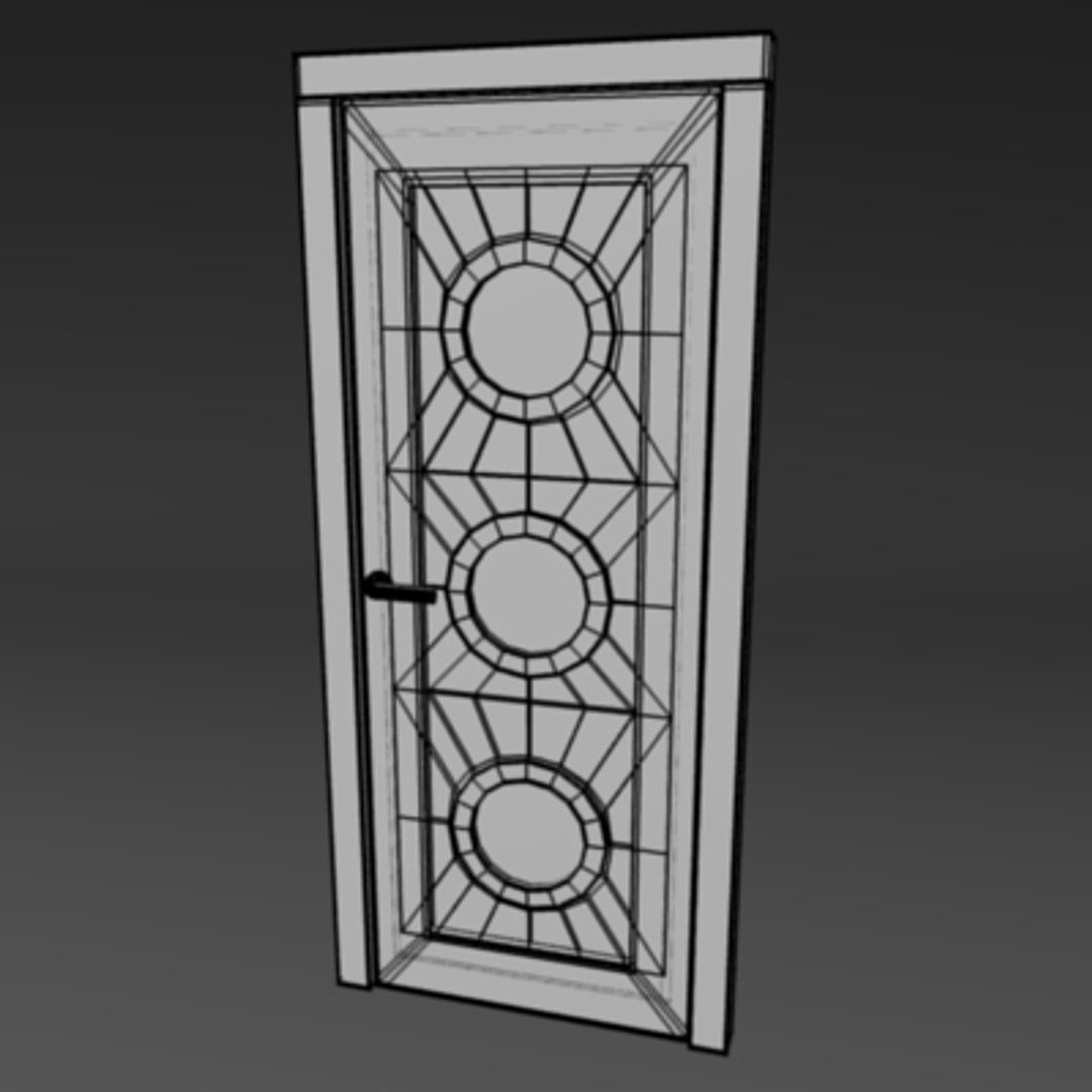 3d door set model