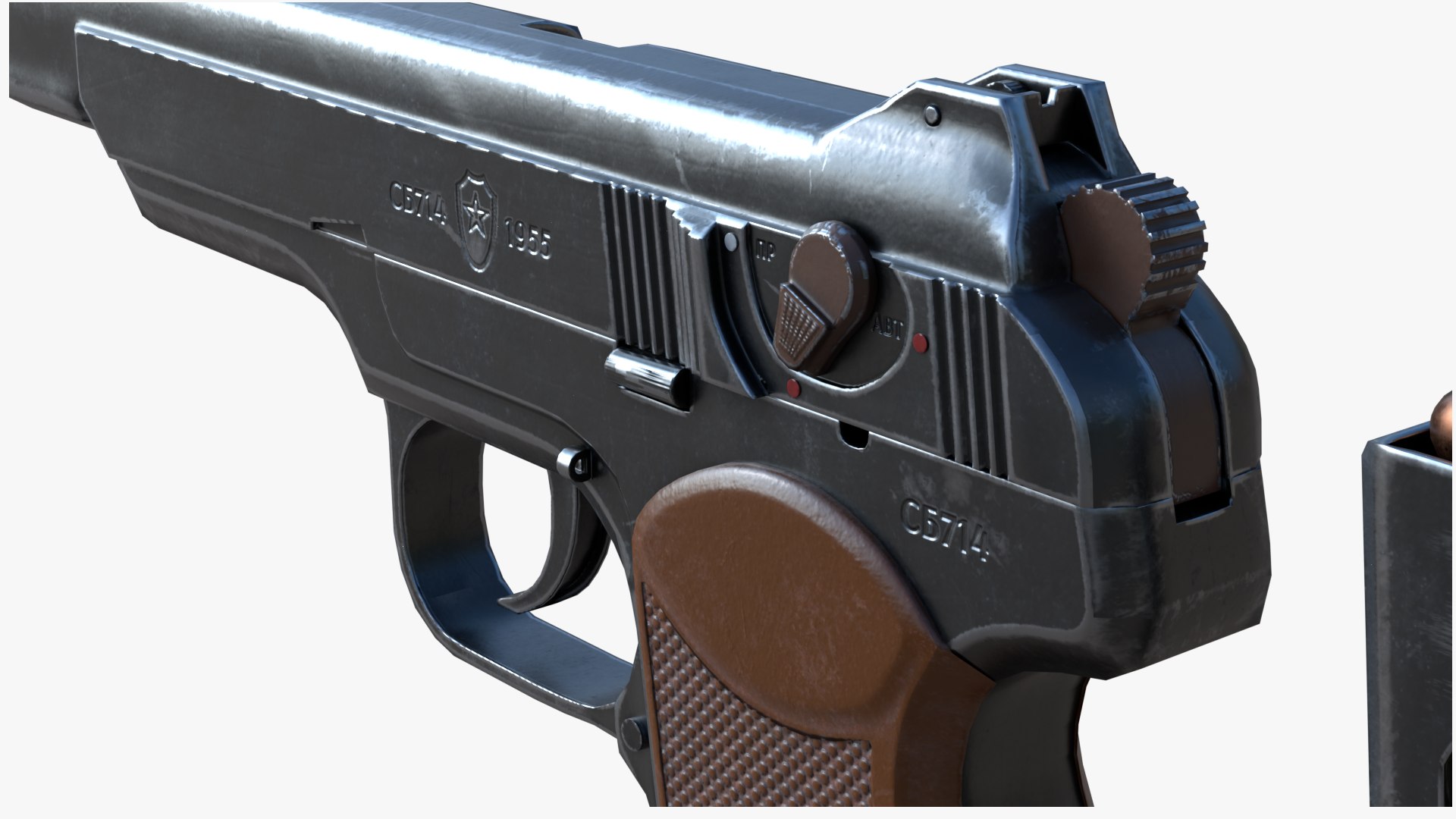 Aps Stechkin Automatic 3D Model - TurboSquid 1311314