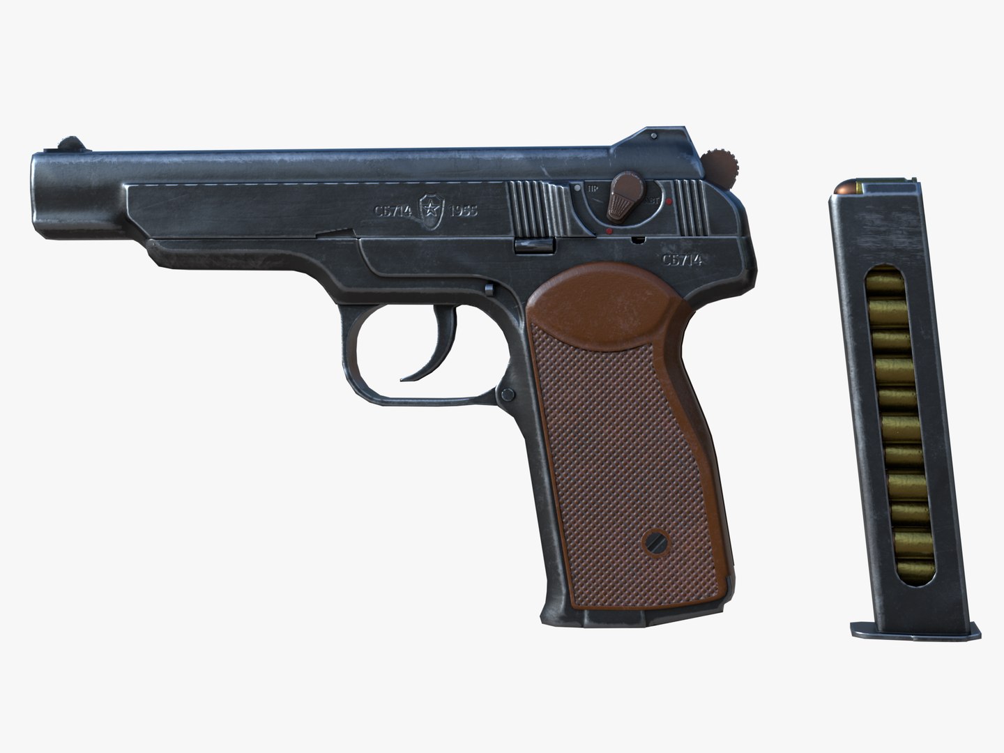 Aps Stechkin Automatic 3D Model - TurboSquid 1311314