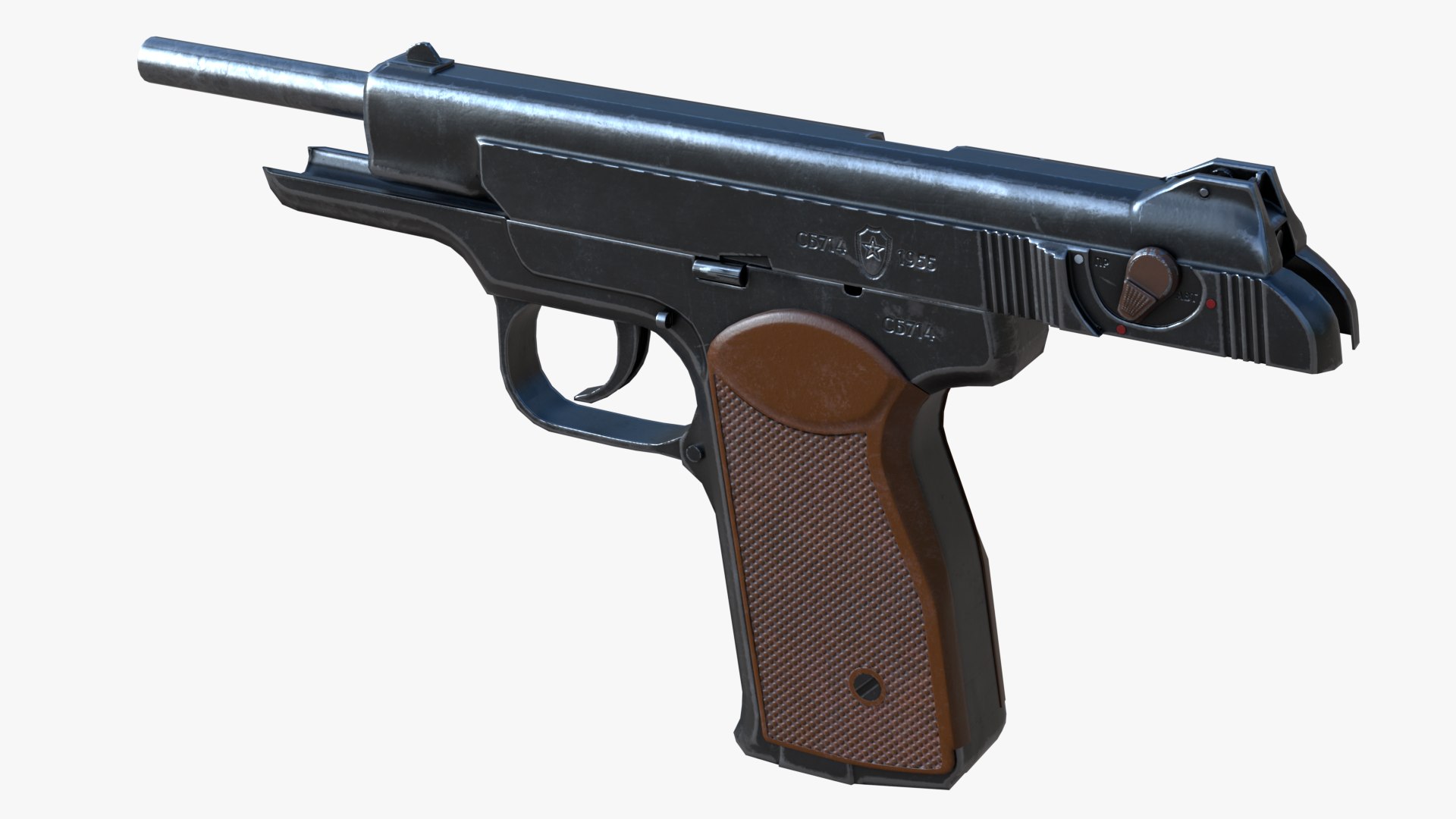 Aps Stechkin Automatic 3D Model - TurboSquid 1311314