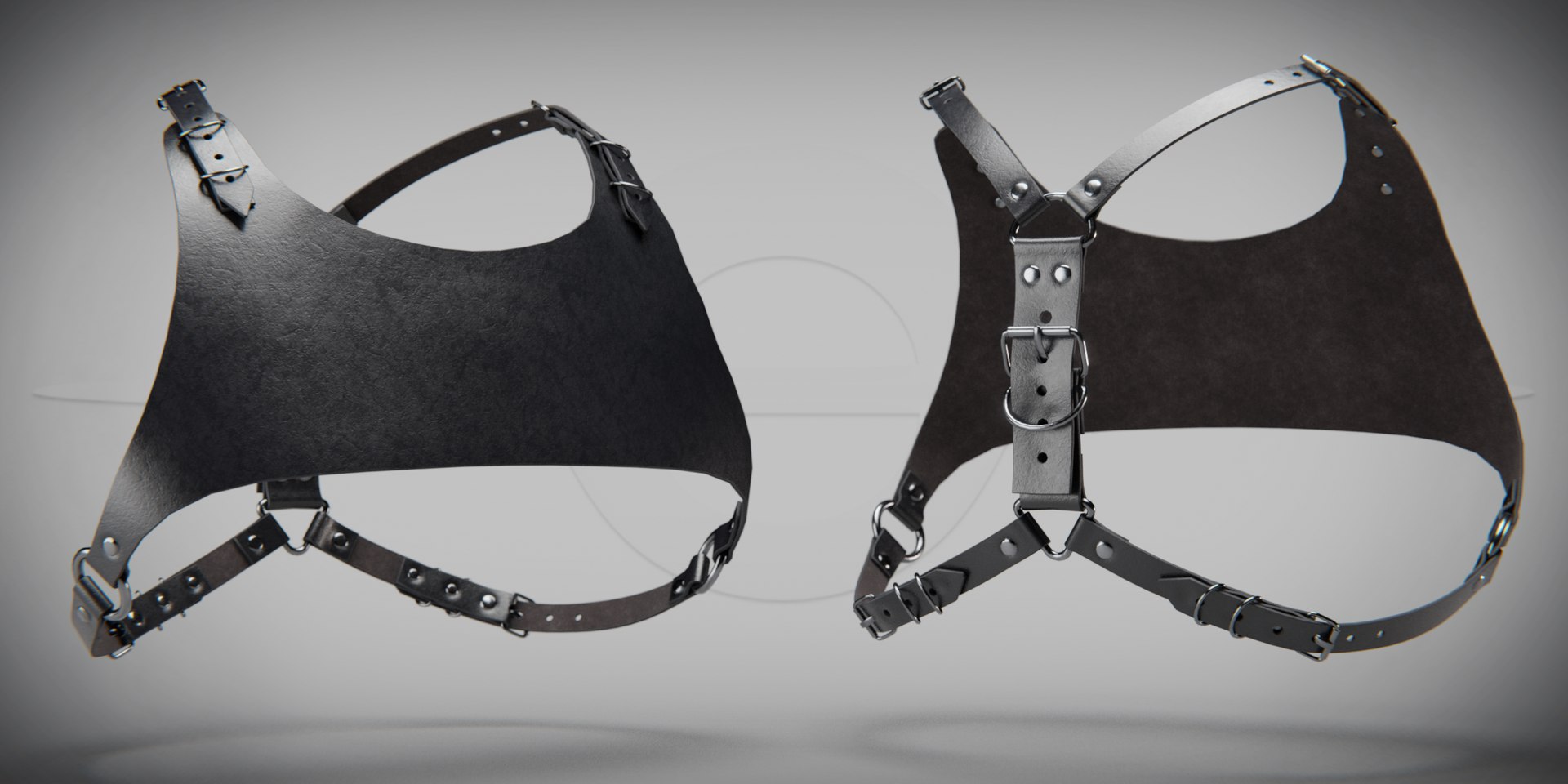3D Model PBR Male Chest Harness Accessory Variations - TurboSquid 1860074