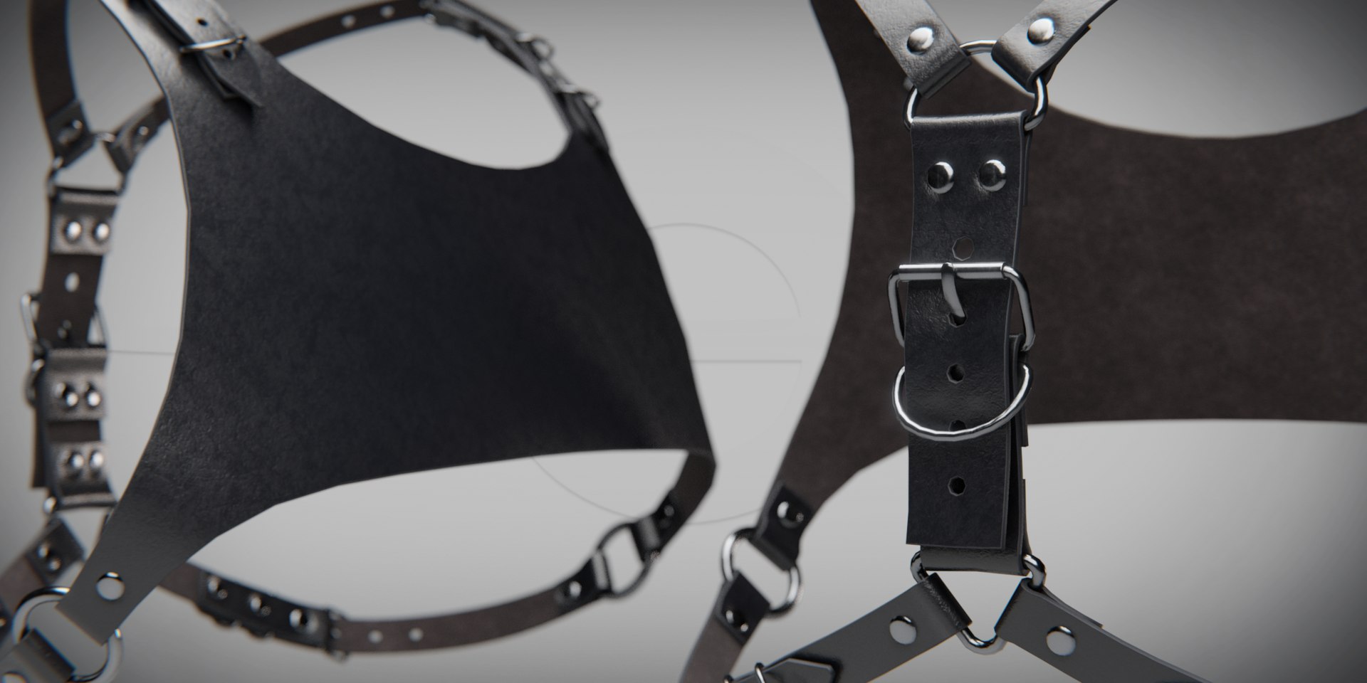 3D Model PBR Male Chest Harness Accessory Variations - TurboSquid 1860074