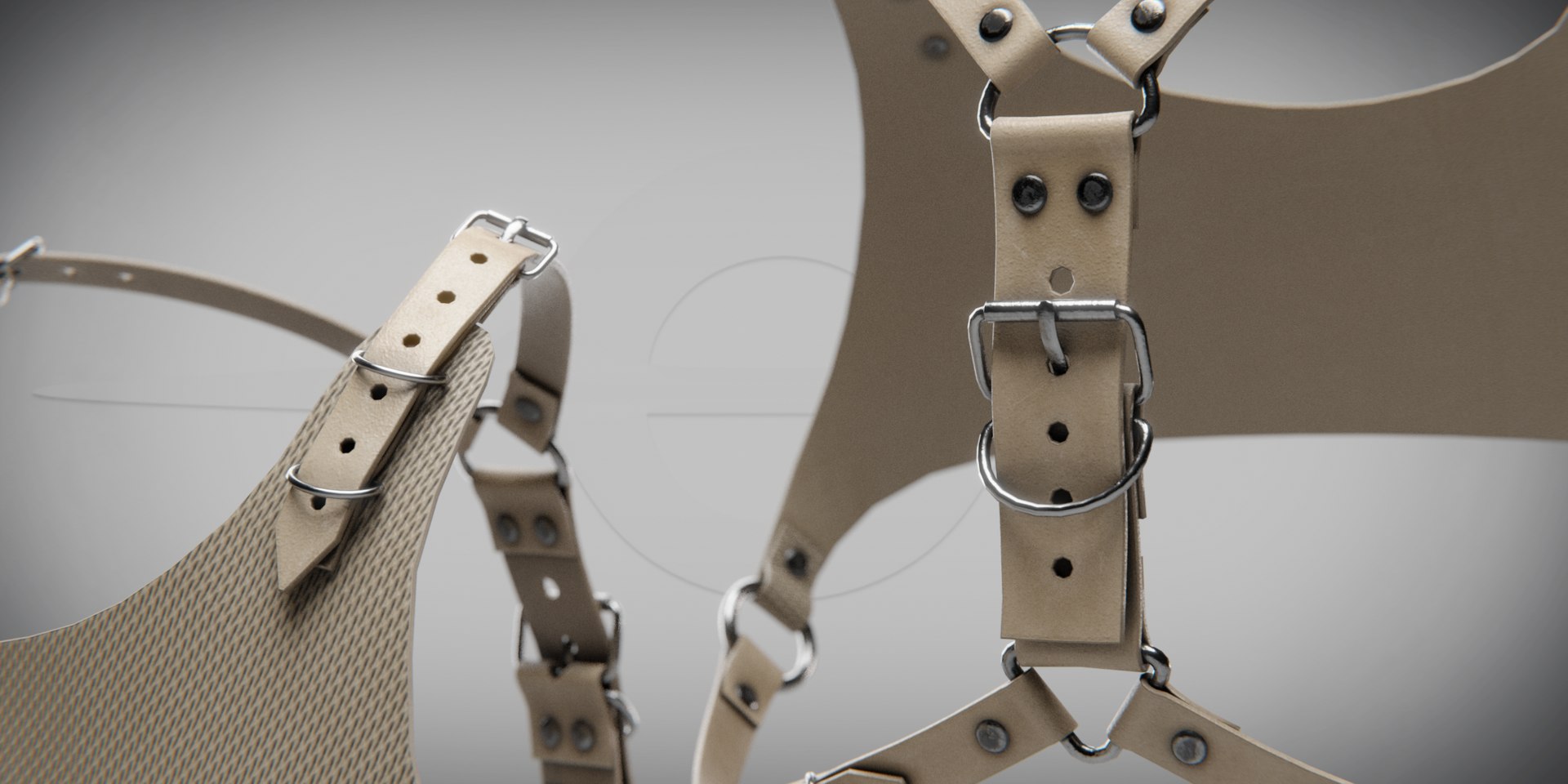3D Model PBR Male Chest Harness Accessory Variations - TurboSquid 1860074
