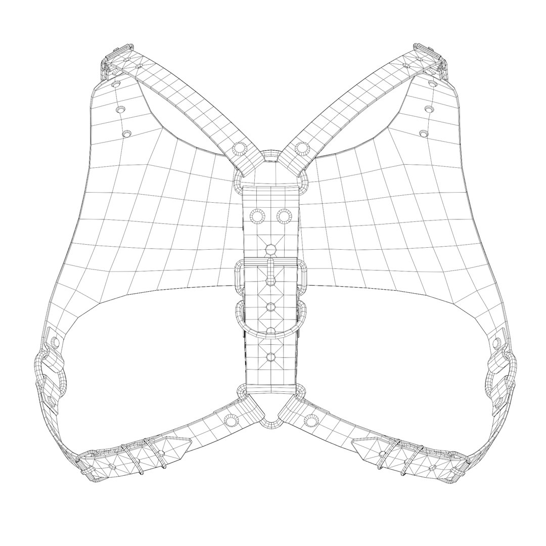 3D Model PBR Male Chest Harness Accessory Variations - TurboSquid 1860074