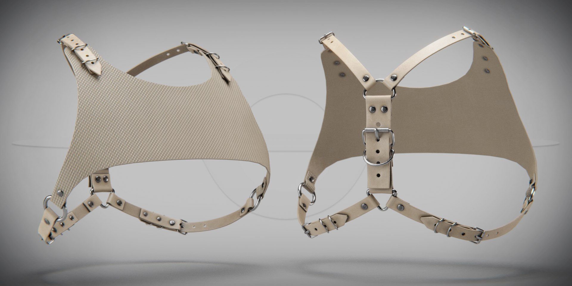 3D Model PBR Male Chest Harness Accessory Variations - TurboSquid 1860074