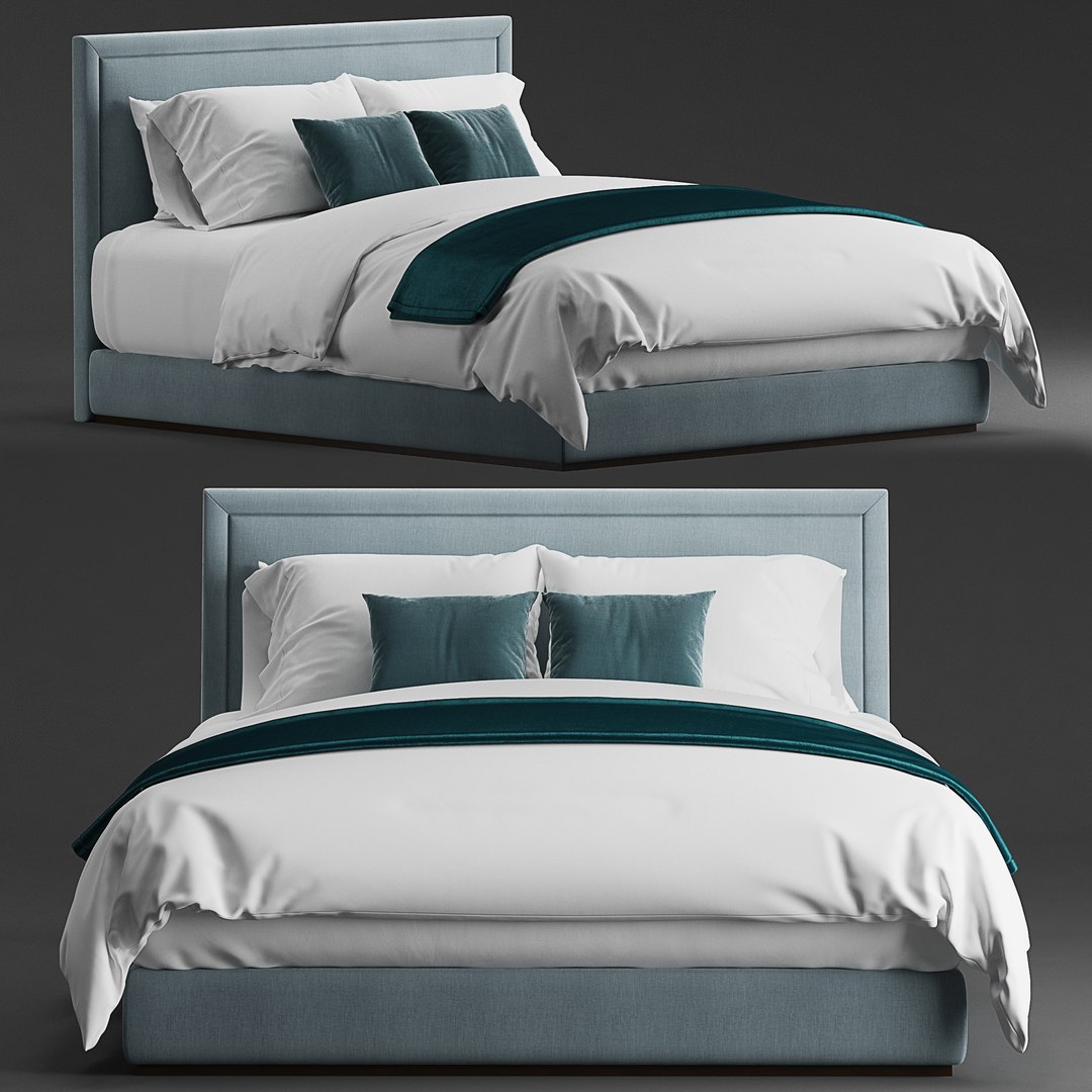 3D Model 9 Beds For Hotel Collection 01 - TurboSquid 2089421