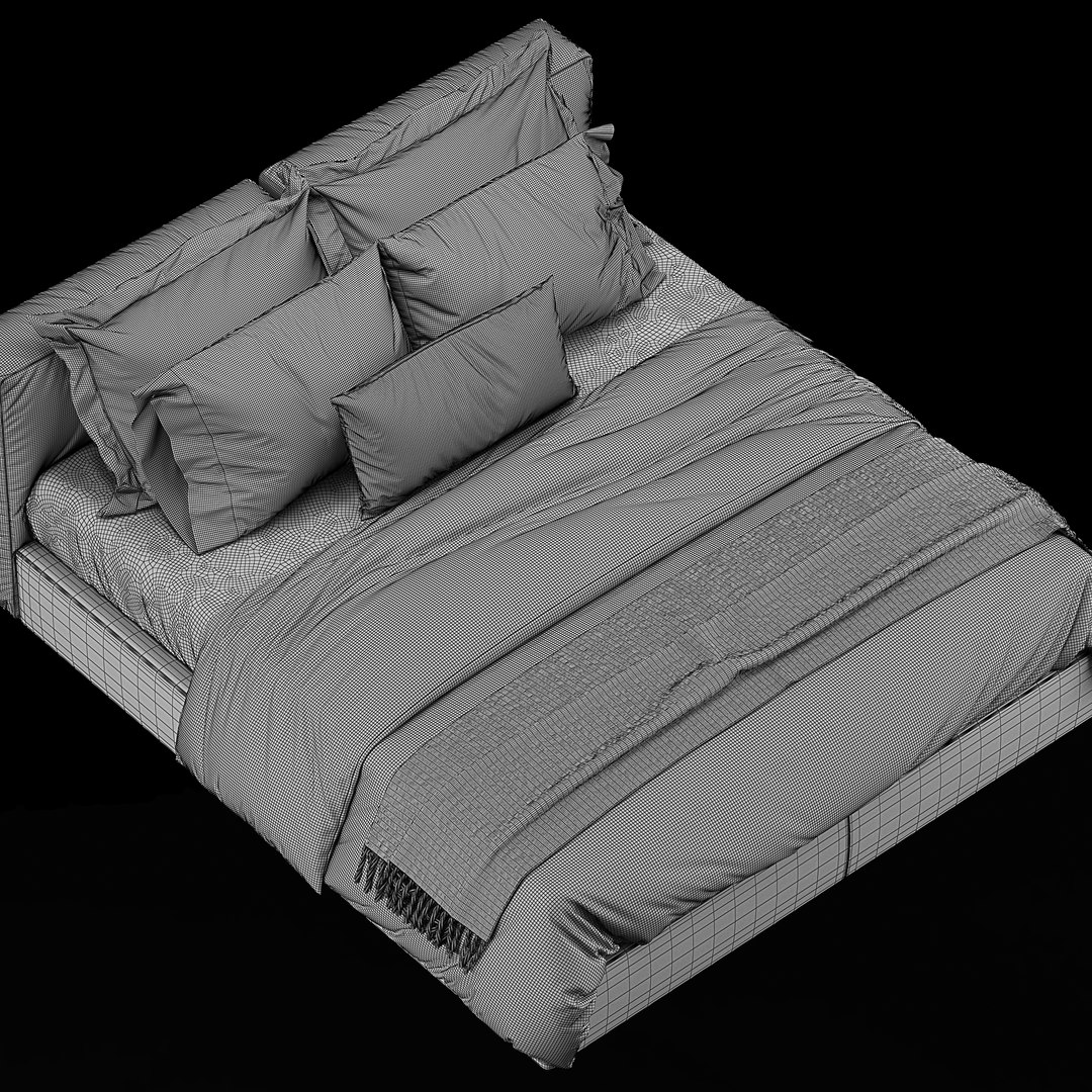 3D Model 9 Beds For Hotel Collection 01 - TurboSquid 2089421