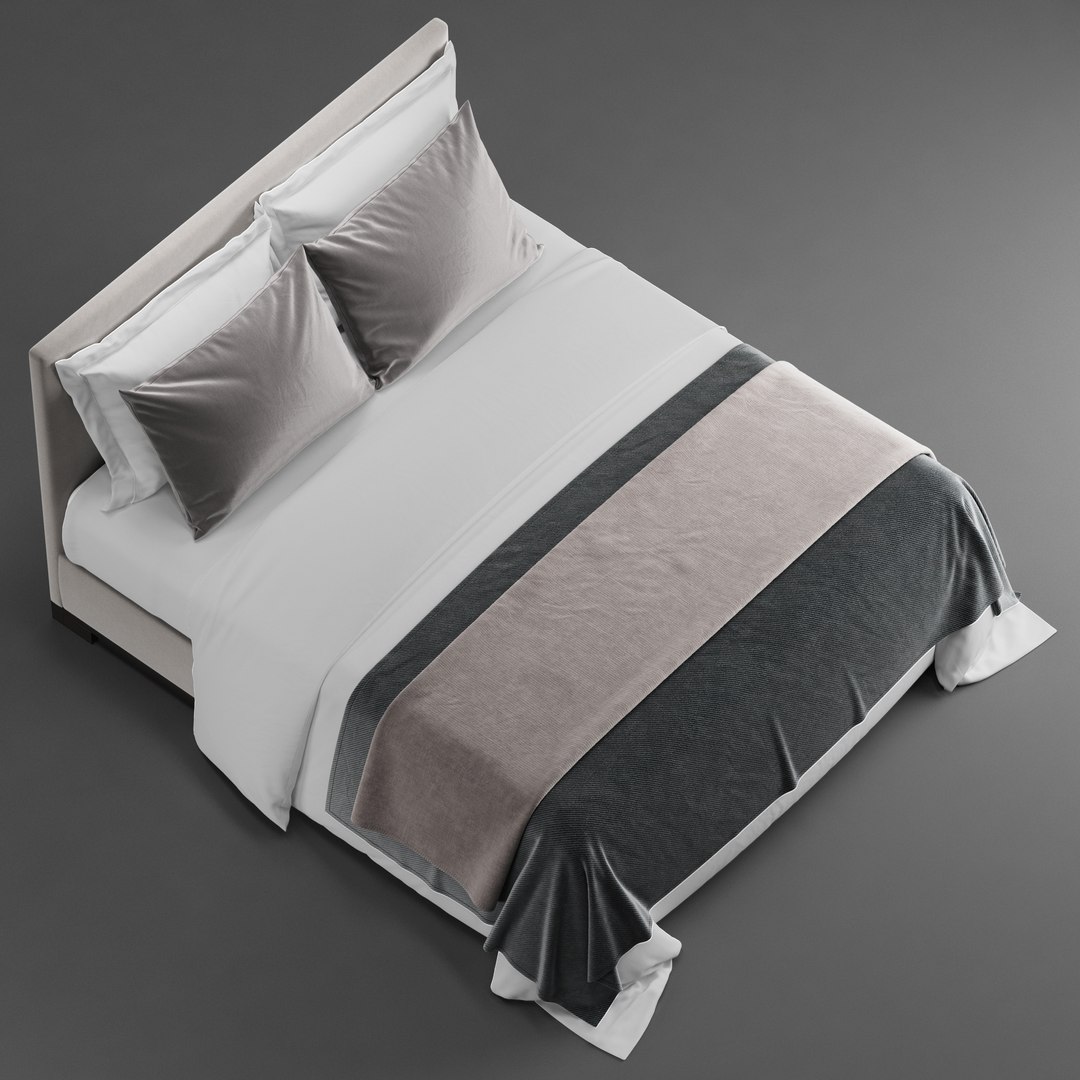 3D Model 9 Beds For Hotel Collection 01 - TurboSquid 2089421