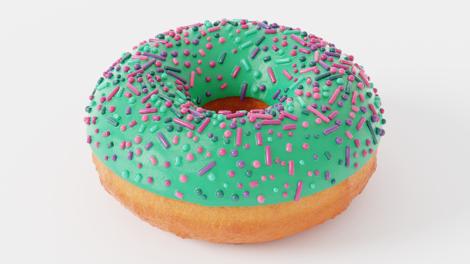 Mint Donut 3D Model - TurboSquid 1856094