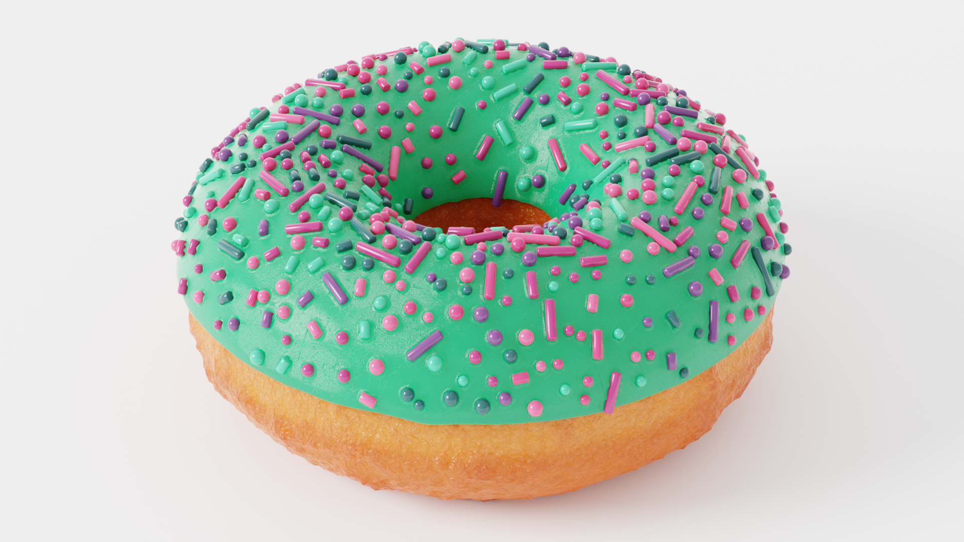 Mint Donut 3D Model - TurboSquid 1856094