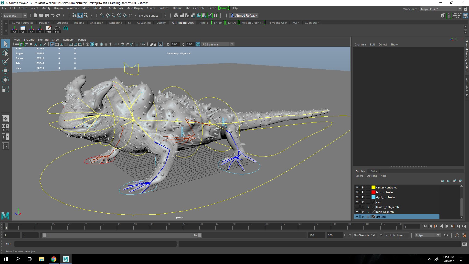 3D Spiky Desert Lizard Rig - TurboSquid 1166367
