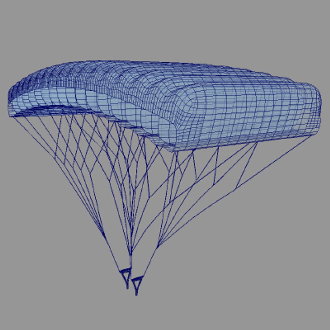 Parachute Parafoil Foil 3d Model