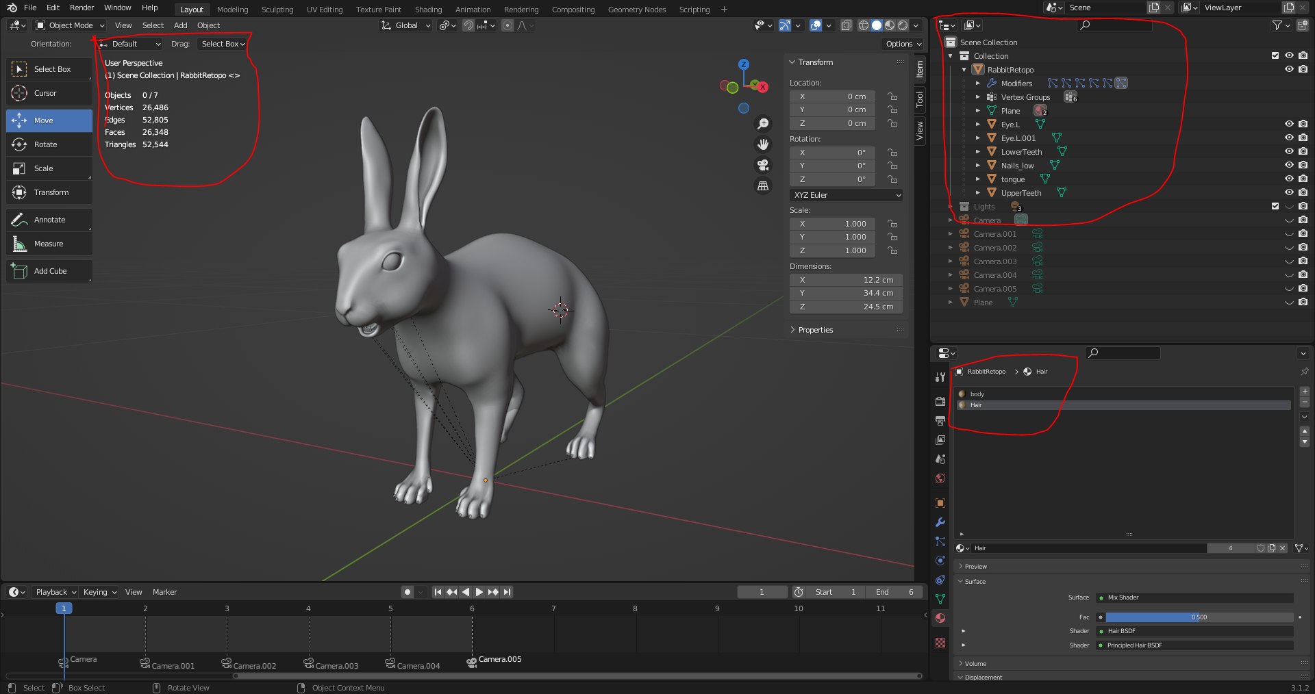 3D Fur Rabbit Gray V02 Rigged and Animation - TurboSquid 1930755
