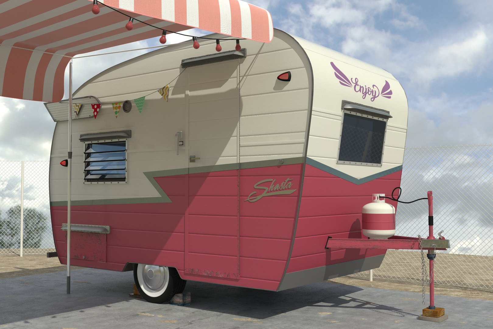 3d Retro Trailer Shasta Model