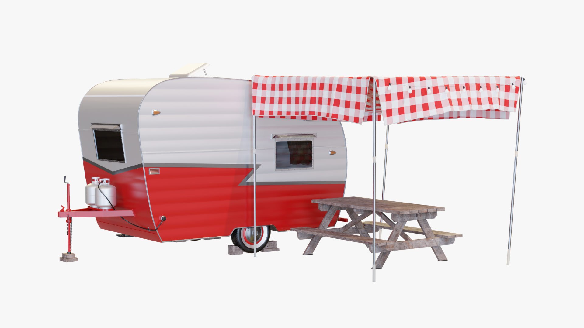 3d Retro Trailer Shasta Model