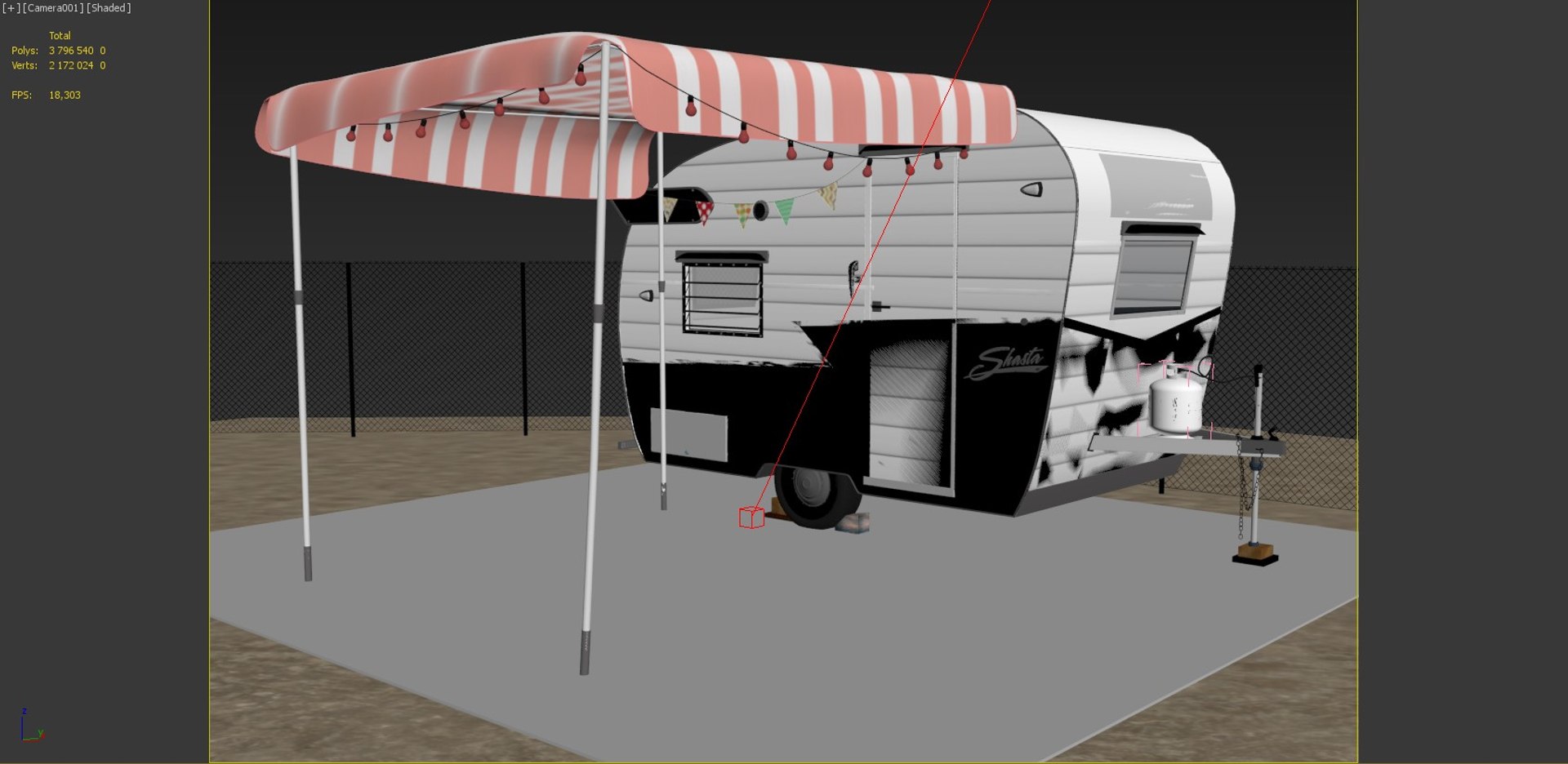 3d Retro Trailer Shasta Model