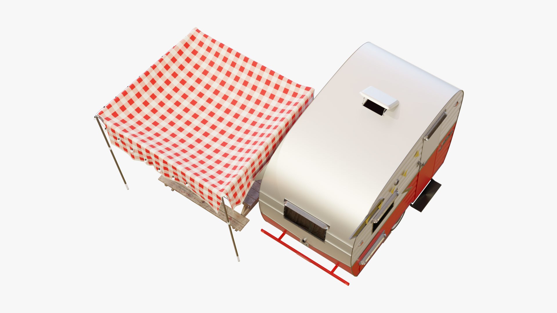 3d Retro Trailer Shasta Model