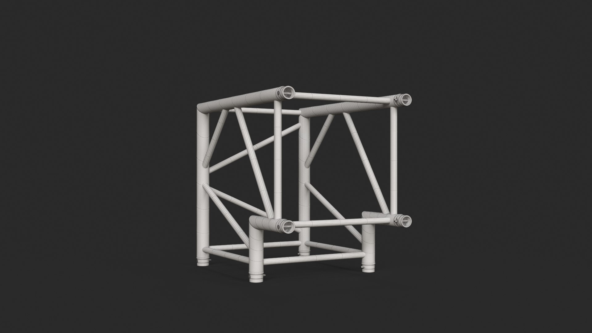 3D Model Square Truss Straight A 52D K1 - TurboSquid 2042456
