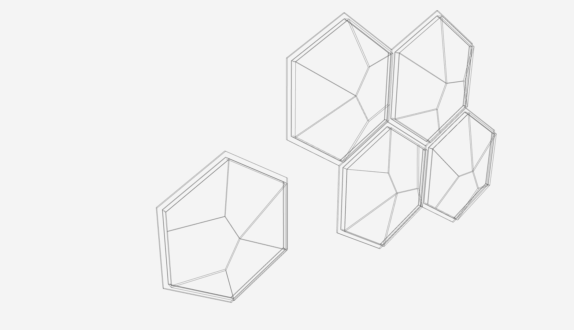 Hexagon Sound Proofing Panels - 12in Model - TurboSquid 2146320