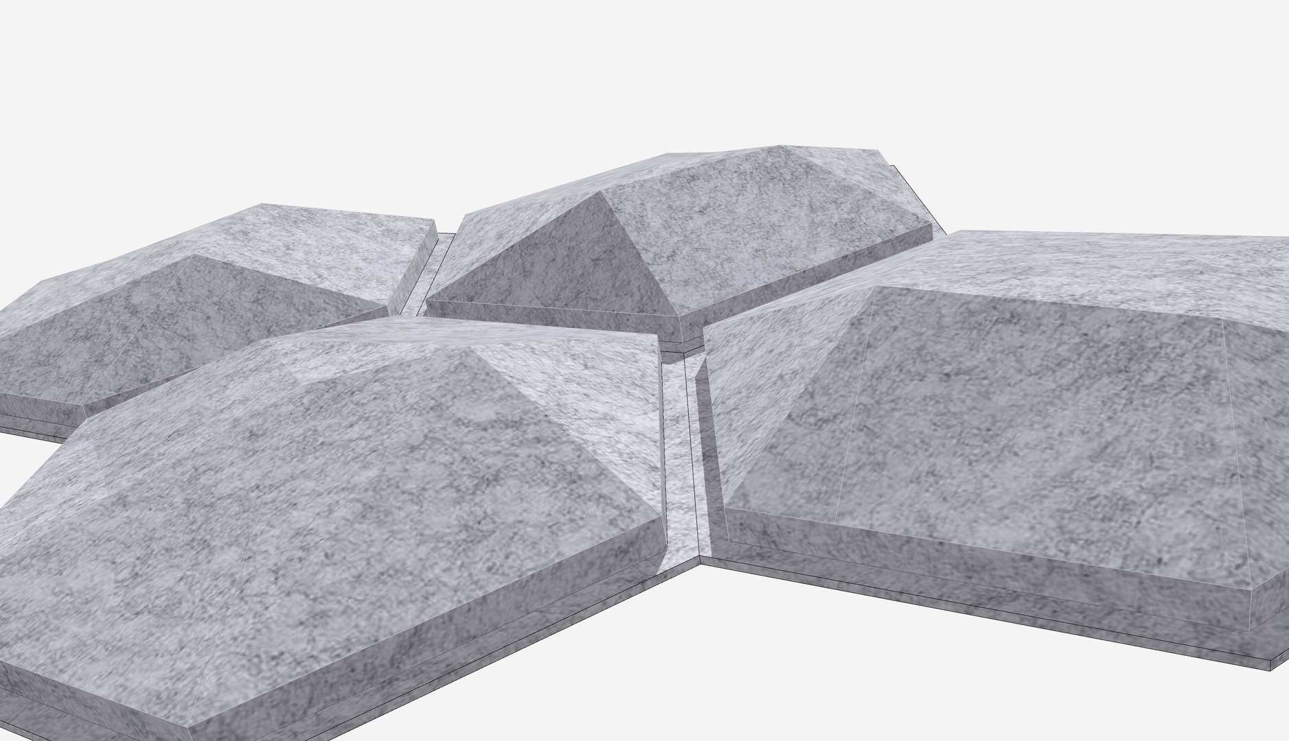 Hexagon Sound Proofing Panels - 12in Model - TurboSquid 2146320