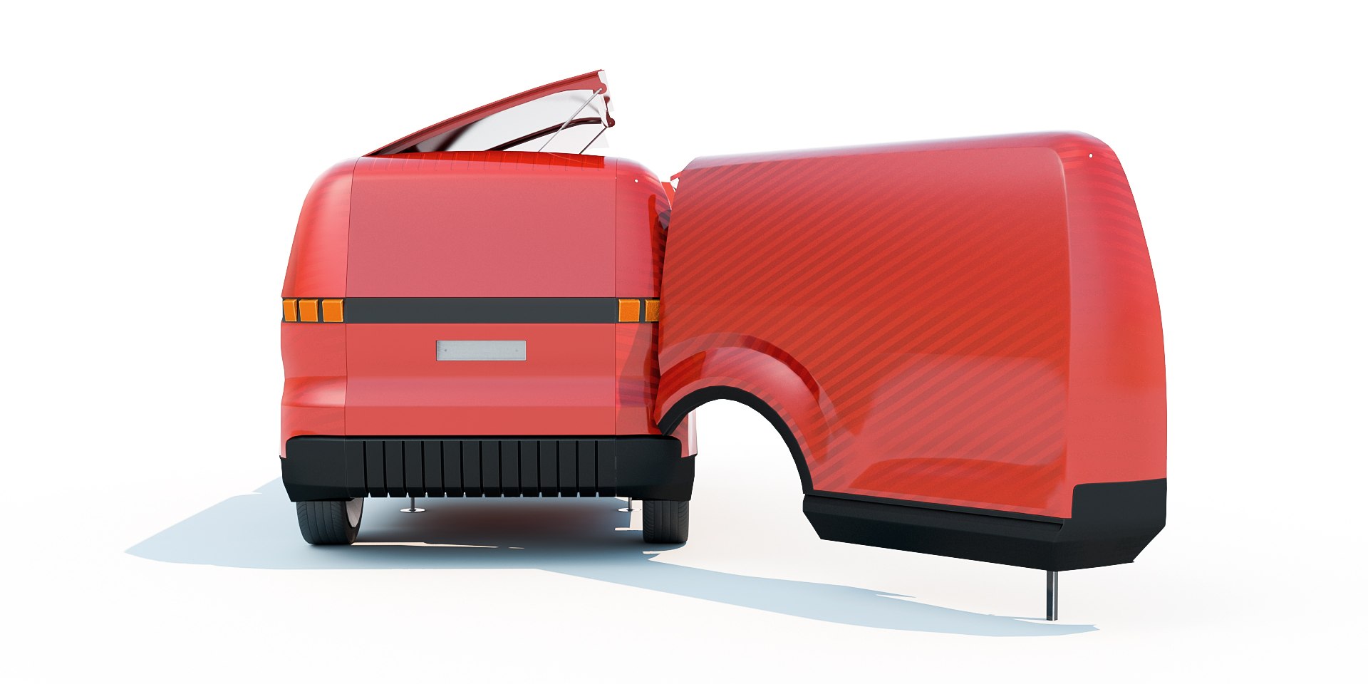 Peugeot Food Truck 3d Model