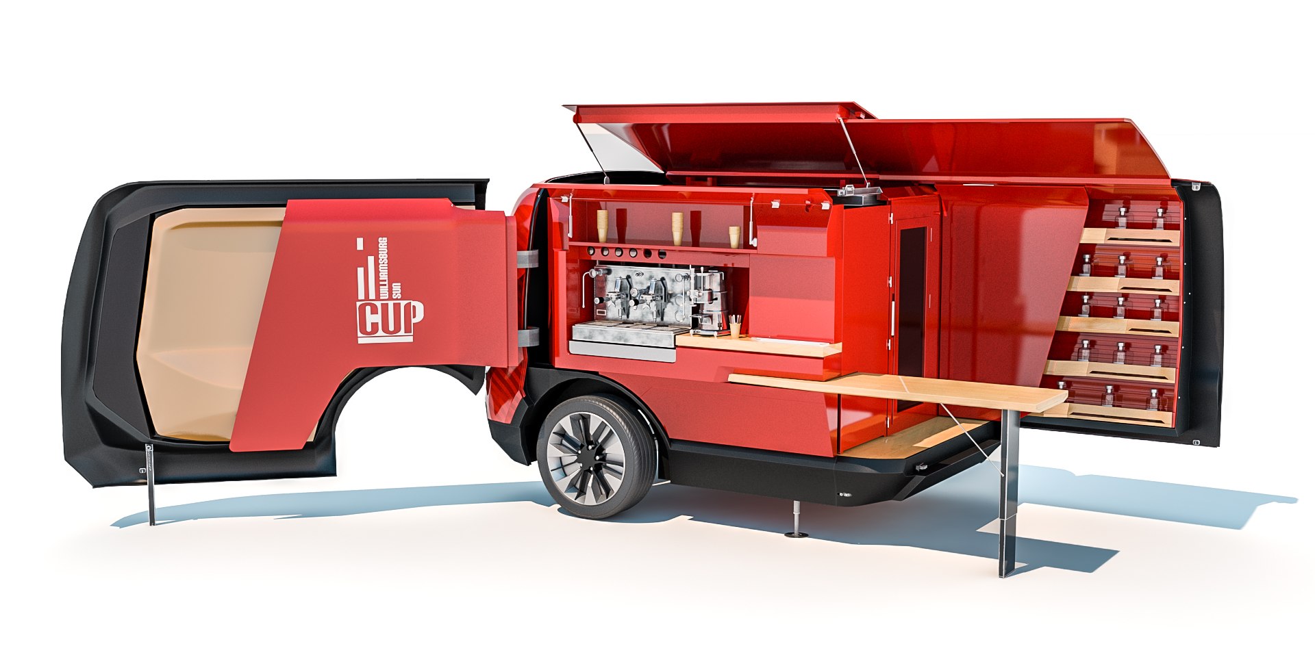 Peugeot Food Truck 3d Model