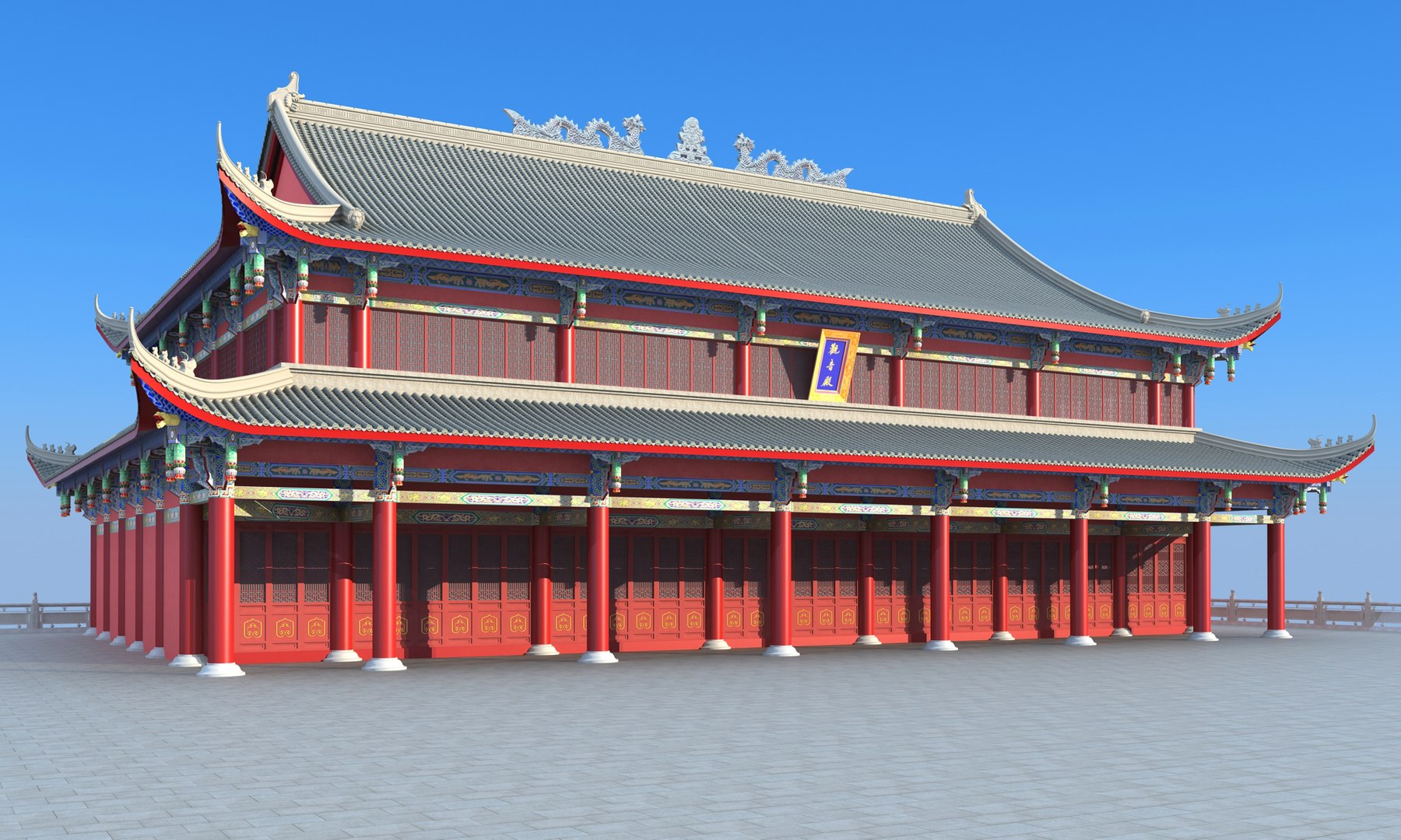 3D Ancient Chinese Building - TurboSquid 1631566