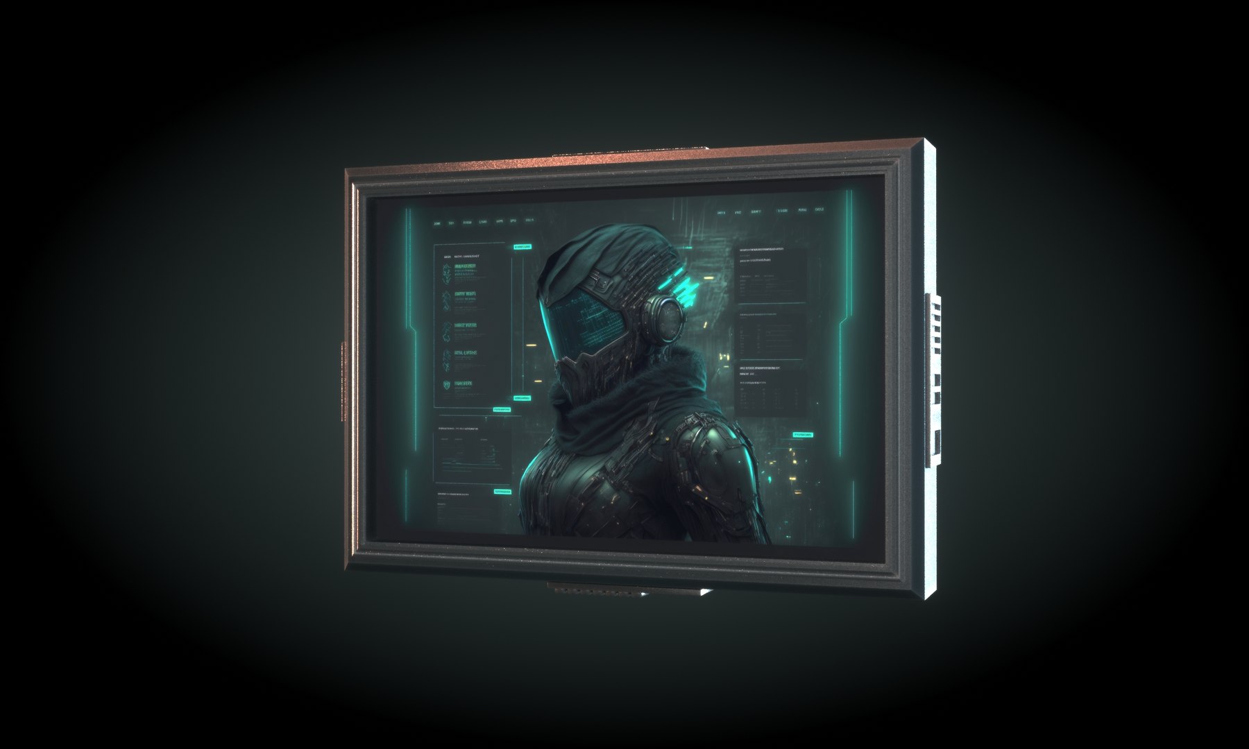 3D Model Sci Fi Cyberpunk Monitors - TurboSquid 1999884