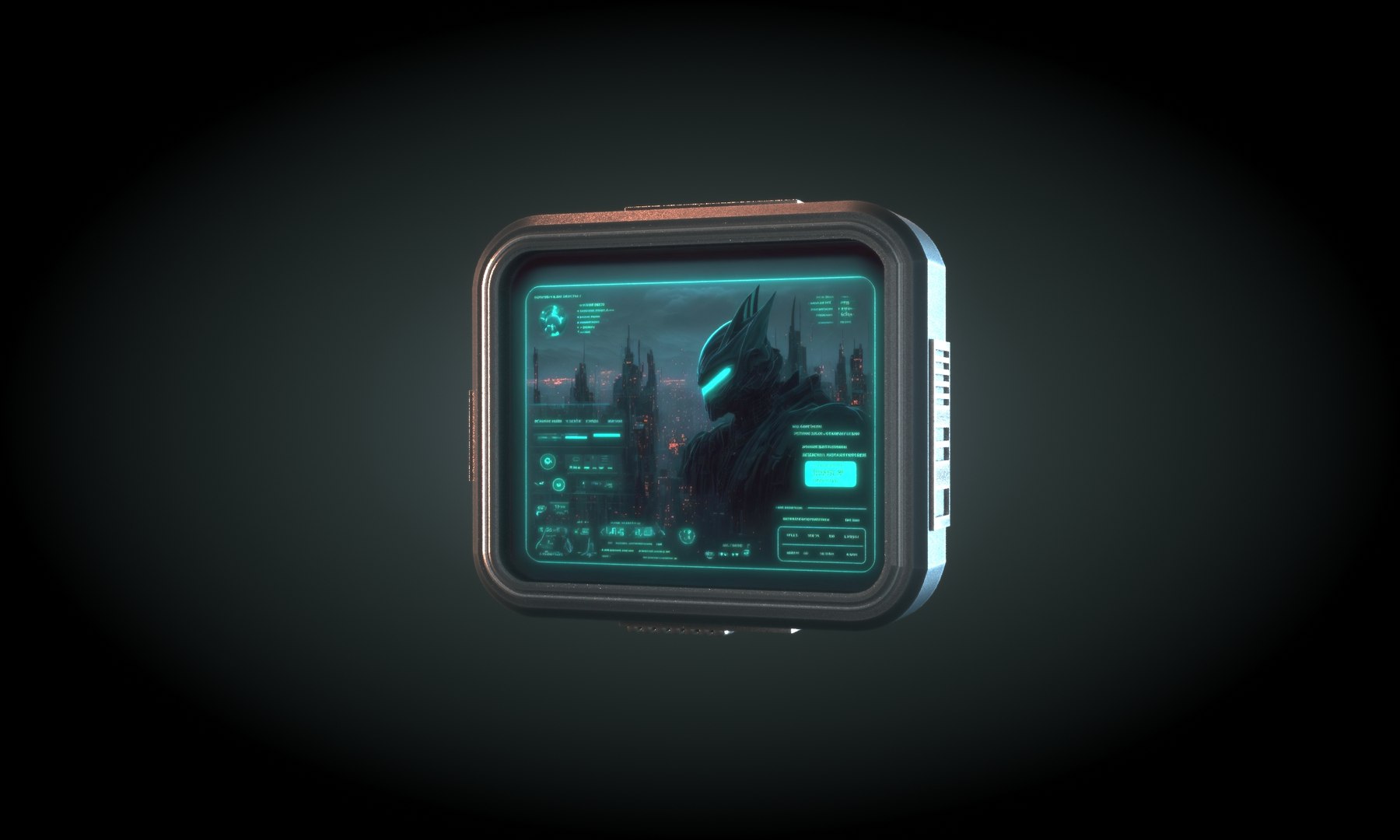3D Model Sci Fi Cyberpunk Monitors - TurboSquid 1999884