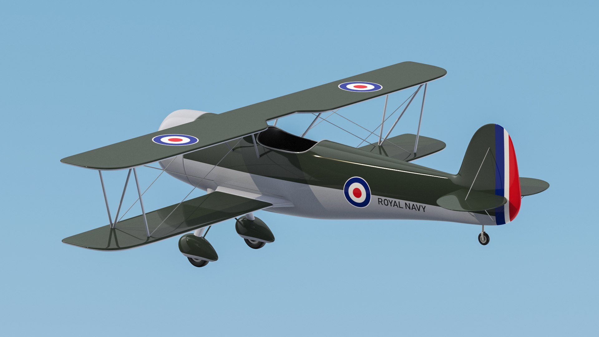 British Royal Navy Biplane 3D model - TurboSquid 1829337