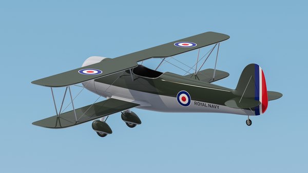 British Royal Navy Biplane 3D model - TurboSquid 1829337