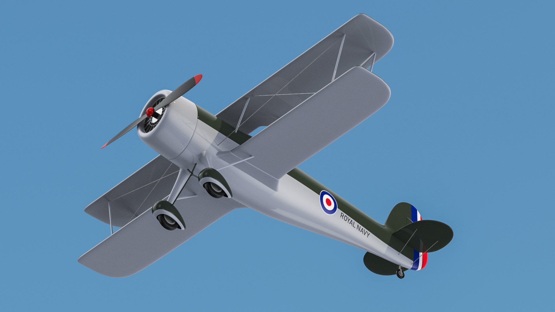 British Royal Navy Biplane 3D model - TurboSquid 1829337