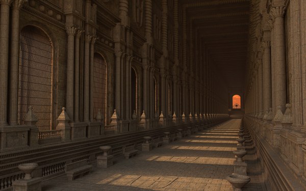 Futuristic Castle Interior