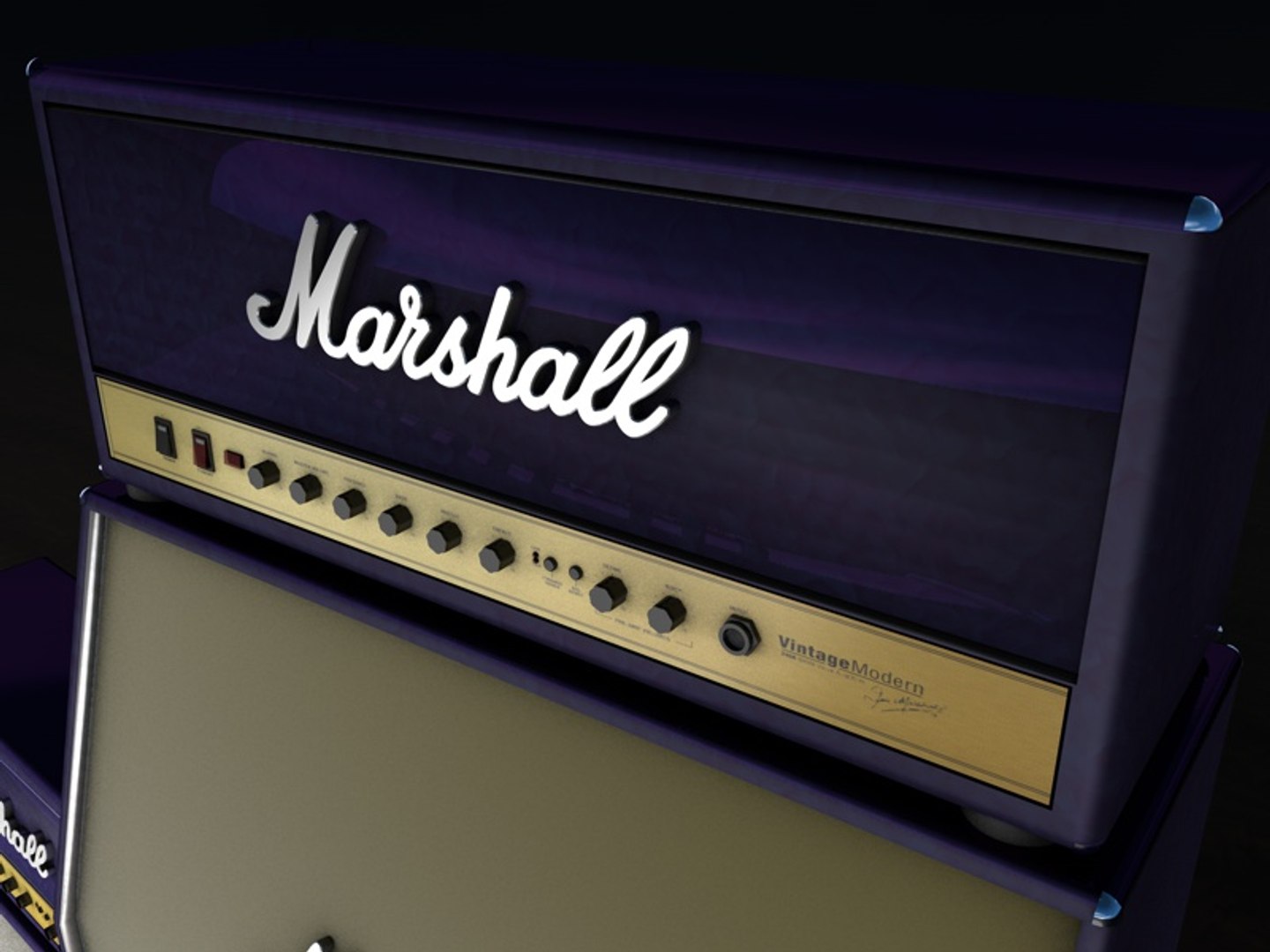 3d Model Marshall Stack Purple