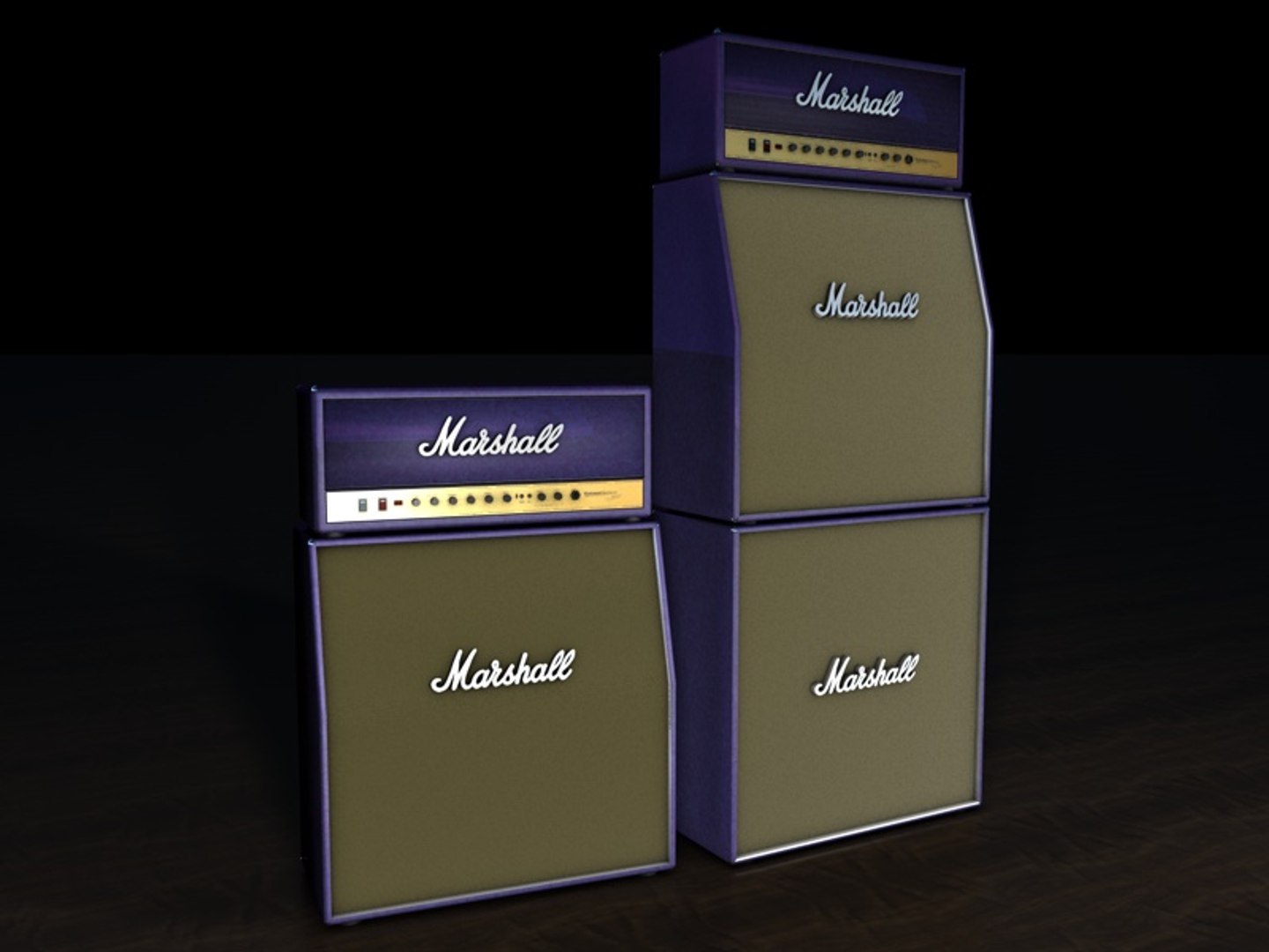 3d Model Marshall Stack Purple