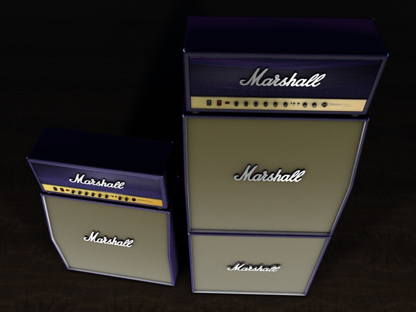3d Model Marshall Stack Purple