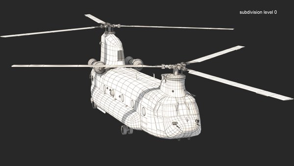 modelo 3d Helicóptero CH-47 Chinook Ejército de EE. UU. - TurboSquid ...