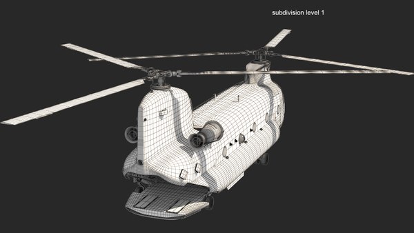 3D ch-47 chinook helicopter army model - TurboSquid 1699584