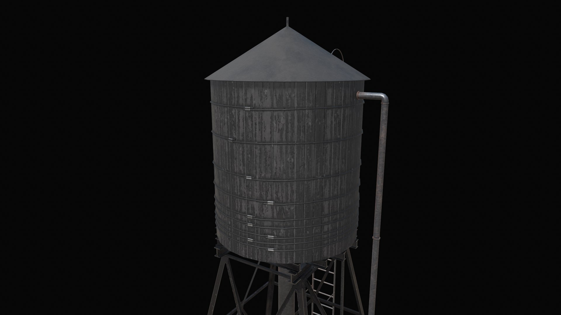 Water Tank 3D Model - TurboSquid 1845767