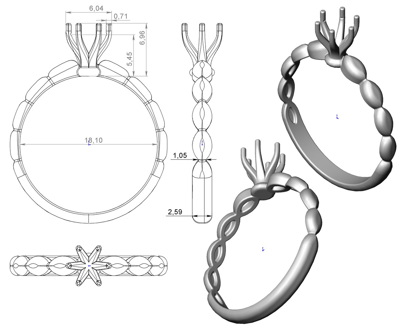 3d Model Gold Ring