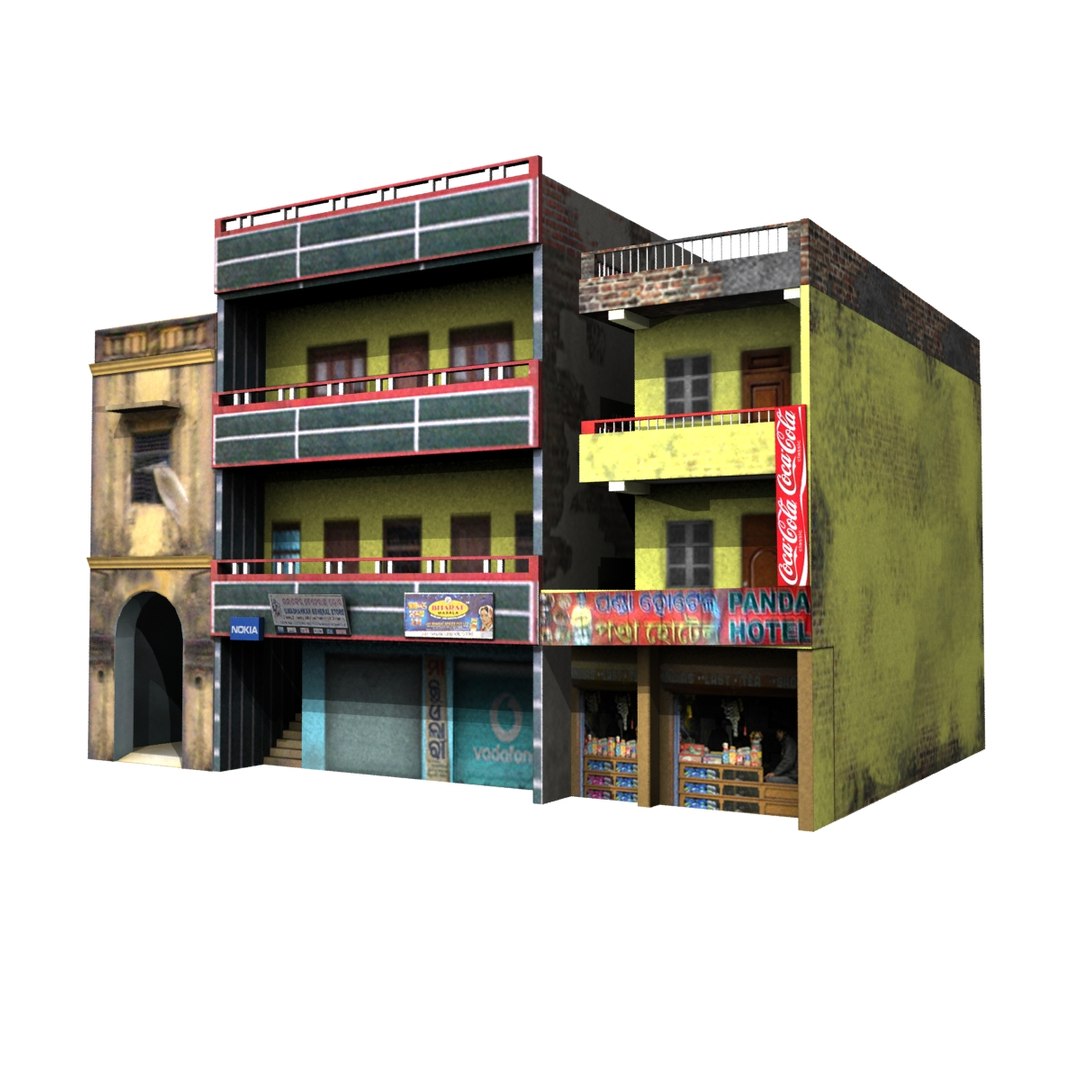 modelo 3d Indian Building04 low poly - TurboSquid 816313