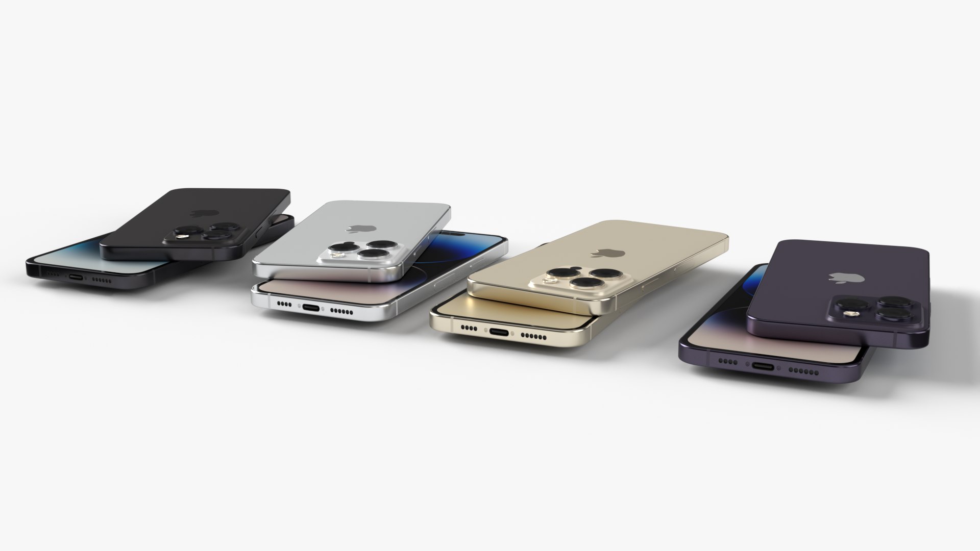 3D Apple Iphone 14 All Versions And All Colors Model - TurboSquid 1995373