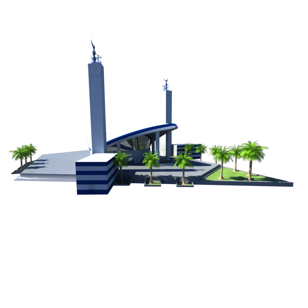 3D Aspire Mosque Doha Qatar - TurboSquid 1419177