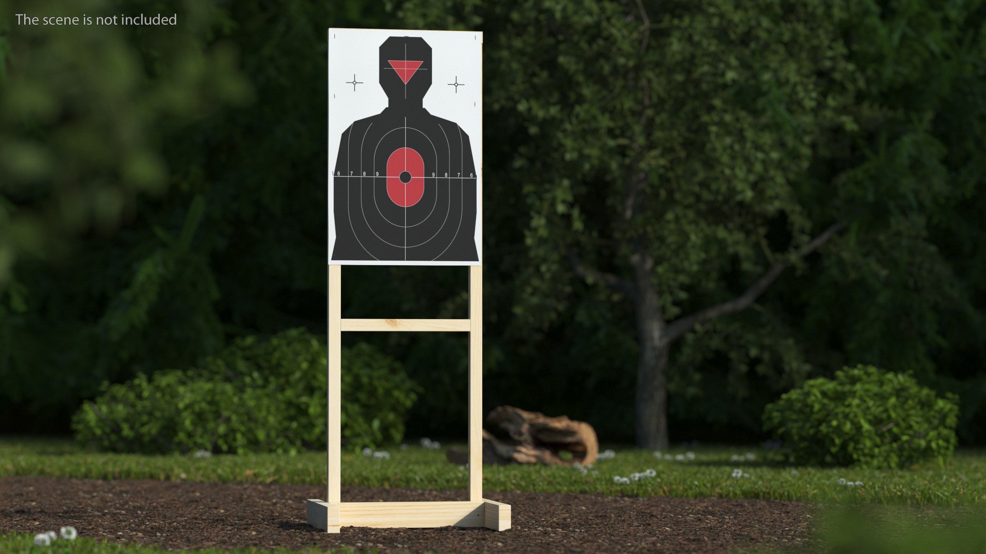 Shooting Target Silhouette Red Center model - TurboSquid 1985980