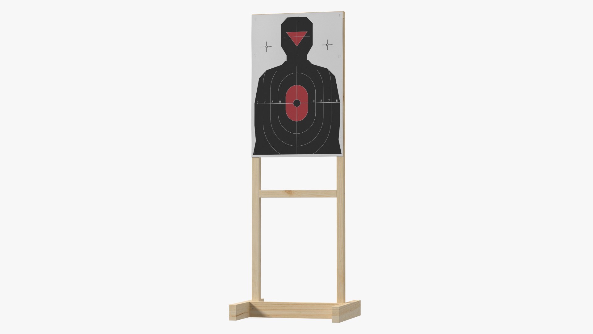Shooting Target Silhouette Red Center 3D 모델 - TurboSquid 1985980